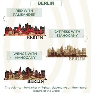 Berlin City Wall Sign, Wooden Minimalist Wall Art, Office Decor, German ...