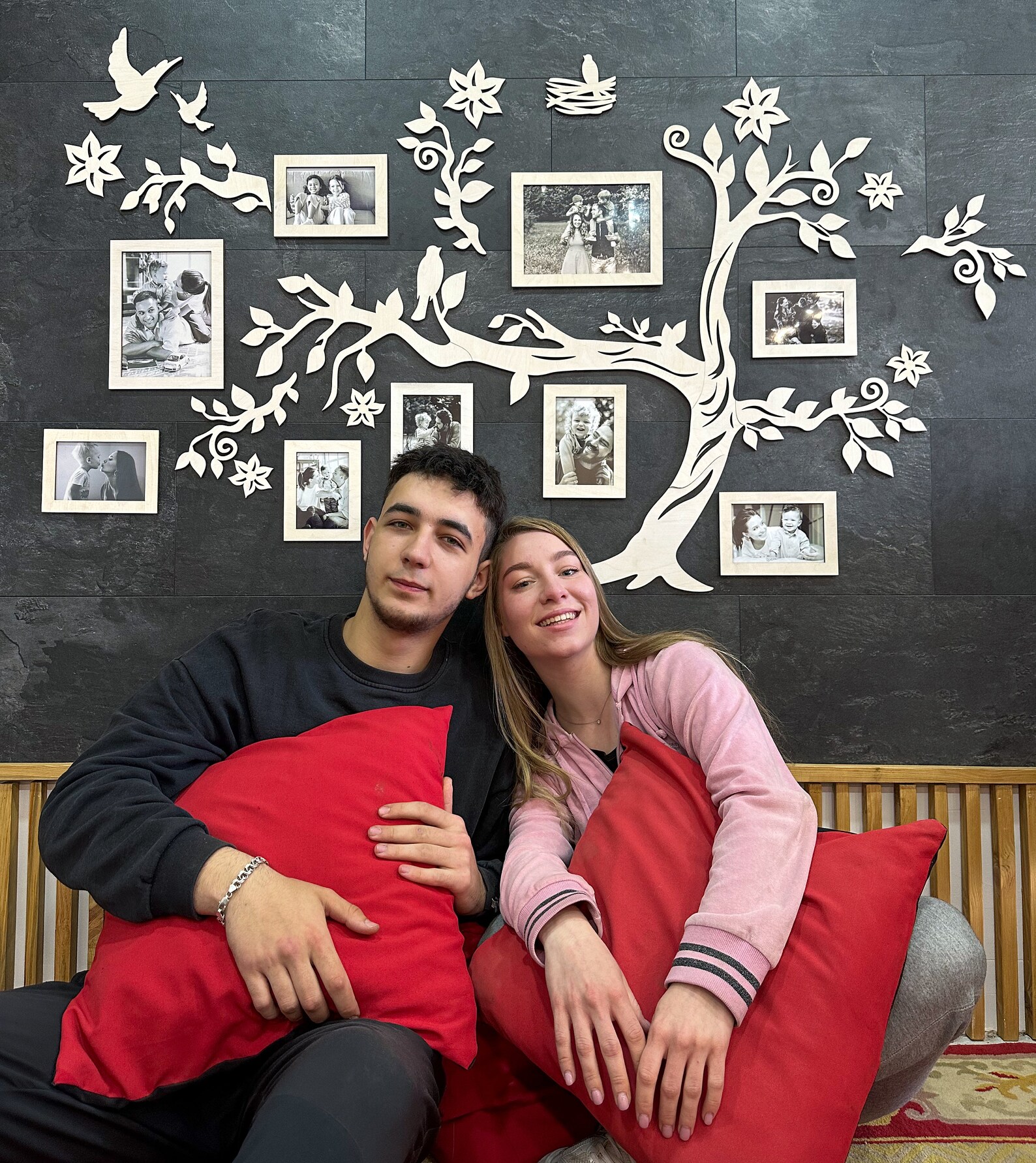 Large Wall Decorations Easy to Stick, Family Tree Wall Decal, Wooden ...