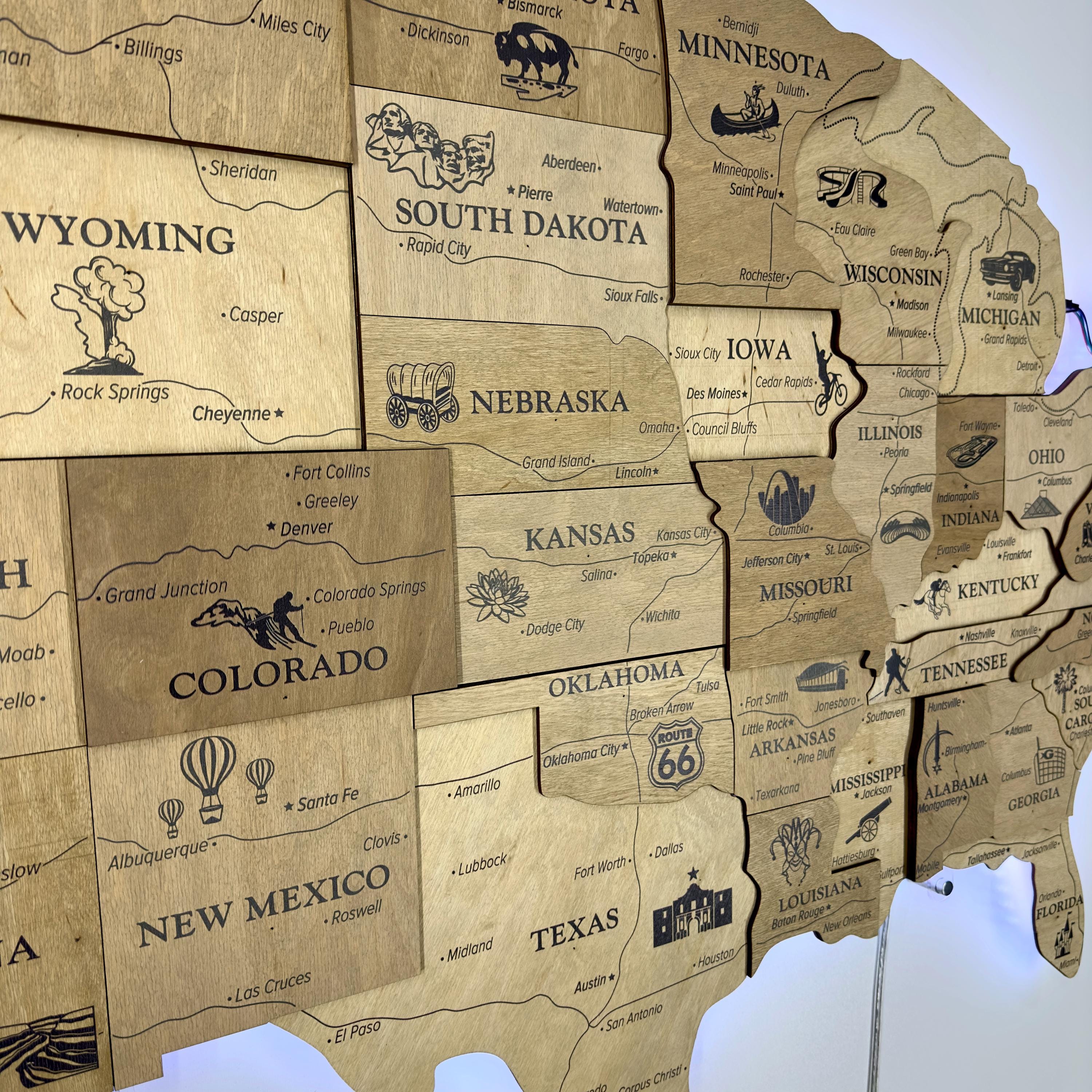 US Map With Pins,wooden Push Pin Map United States,us Map With States ...