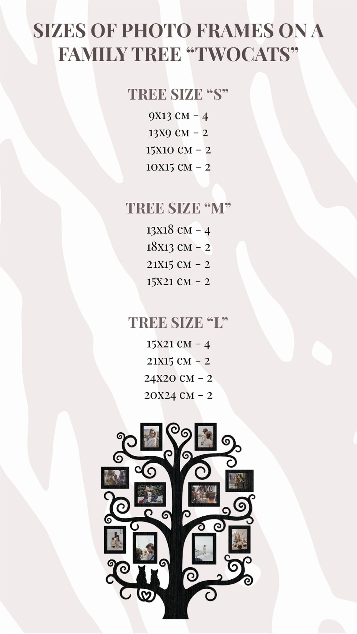 Family Tree With Cats Custom Family Photo Collage Family | Etsy