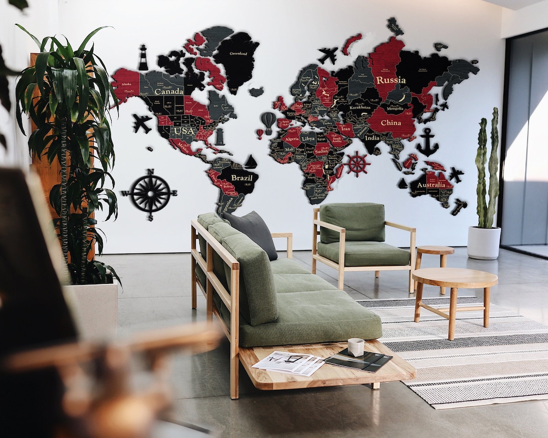 Extra Large Wall Map, 3D World Wall Map, Large 3D Map of the World, XXL ...