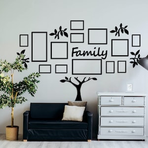 Large Family Tree Wooden Wall Decal Family Tree Wall Sticker - Etsy