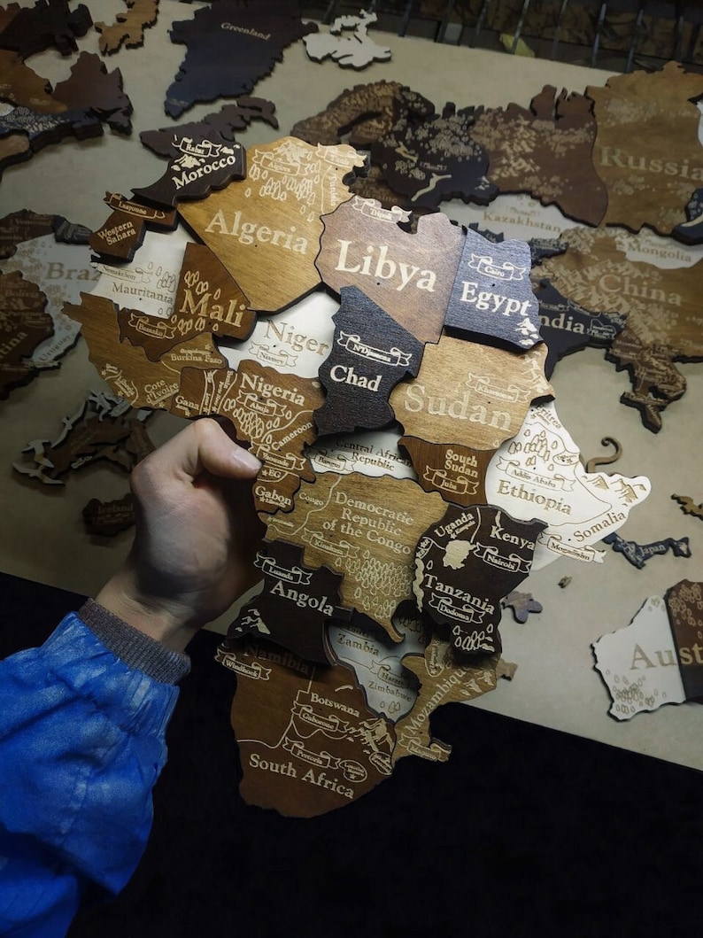 3D Wooden World Map Wood Push Pin Travel Map XXL Map Wall - Etsy