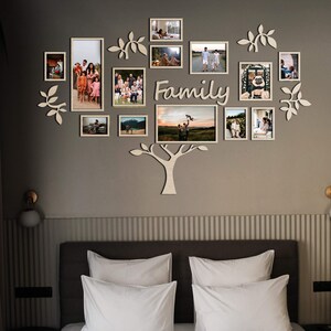 Large Family Tree Wooden Wall Decal Family Tree Wall Sticker - Etsy