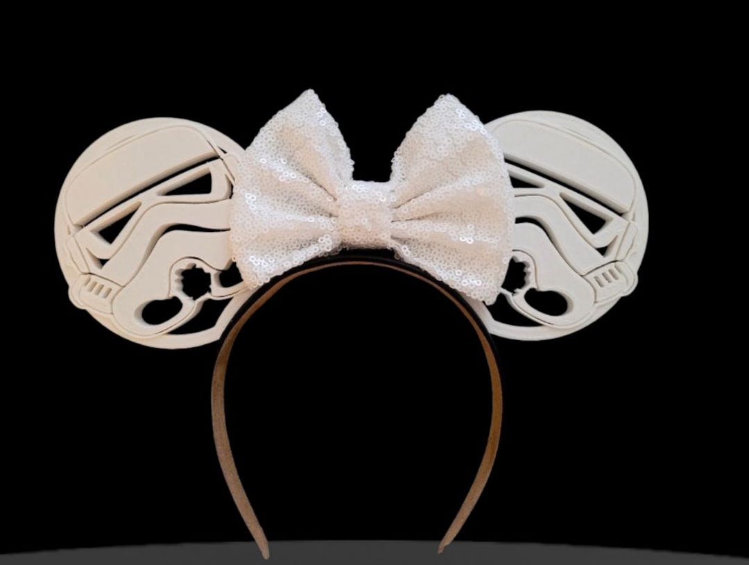 Storm the Trooper Ears, 3D Printed Mouse Ears - Etsy
