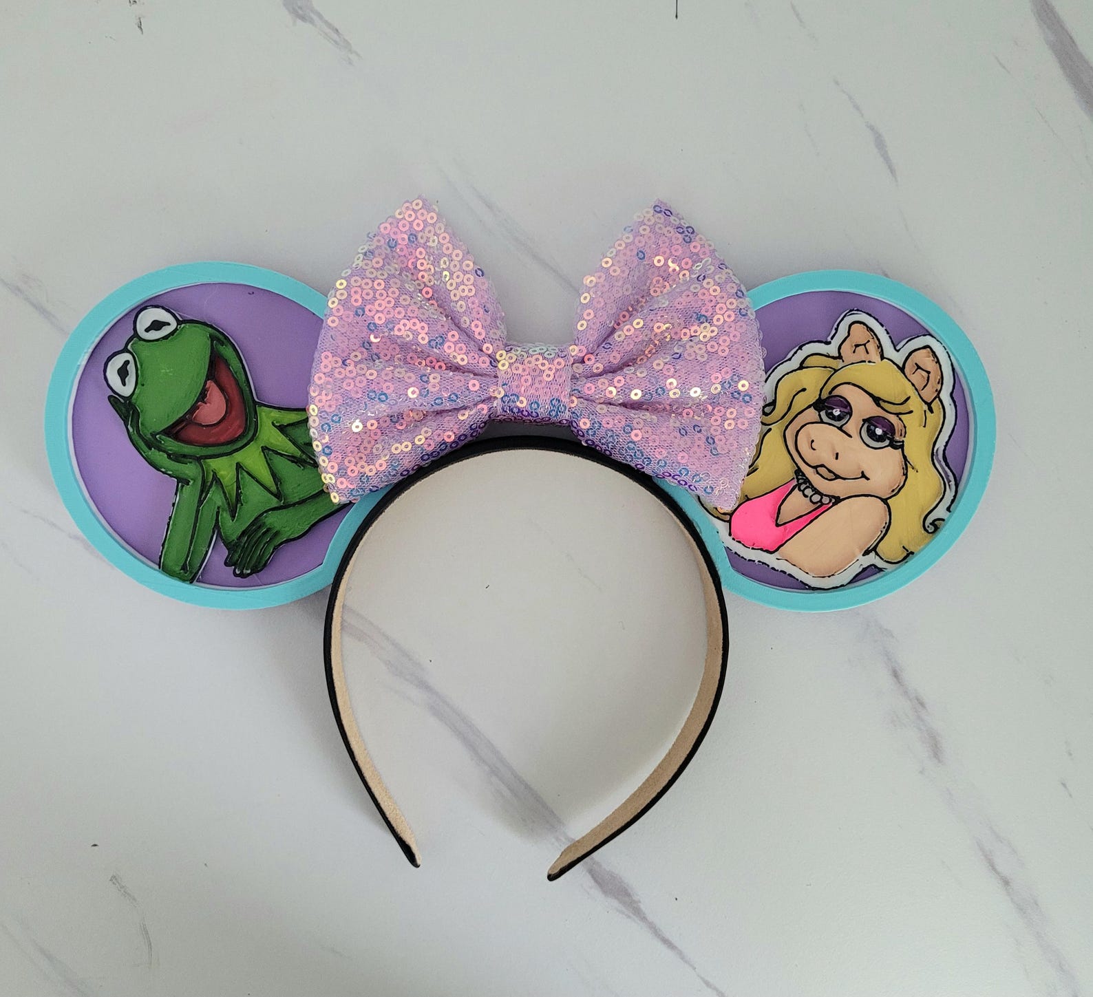 Retro Kermit and Miss Piggy Mouse Ears: 3D Printed Muppet Vision ...