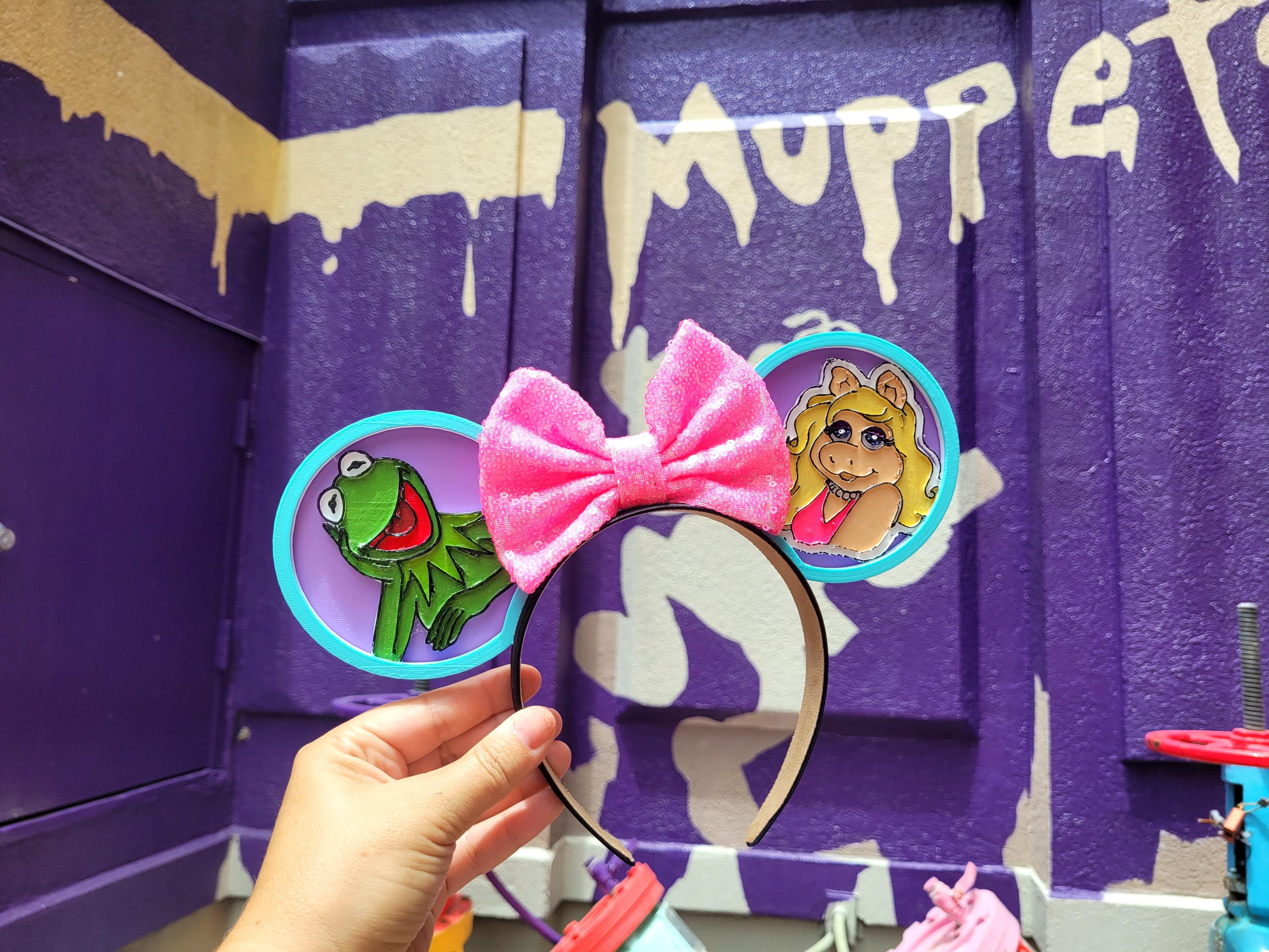 Retro Kermit and Miss Piggy Mouse Ears: 3D Printed Muppet Vision ...