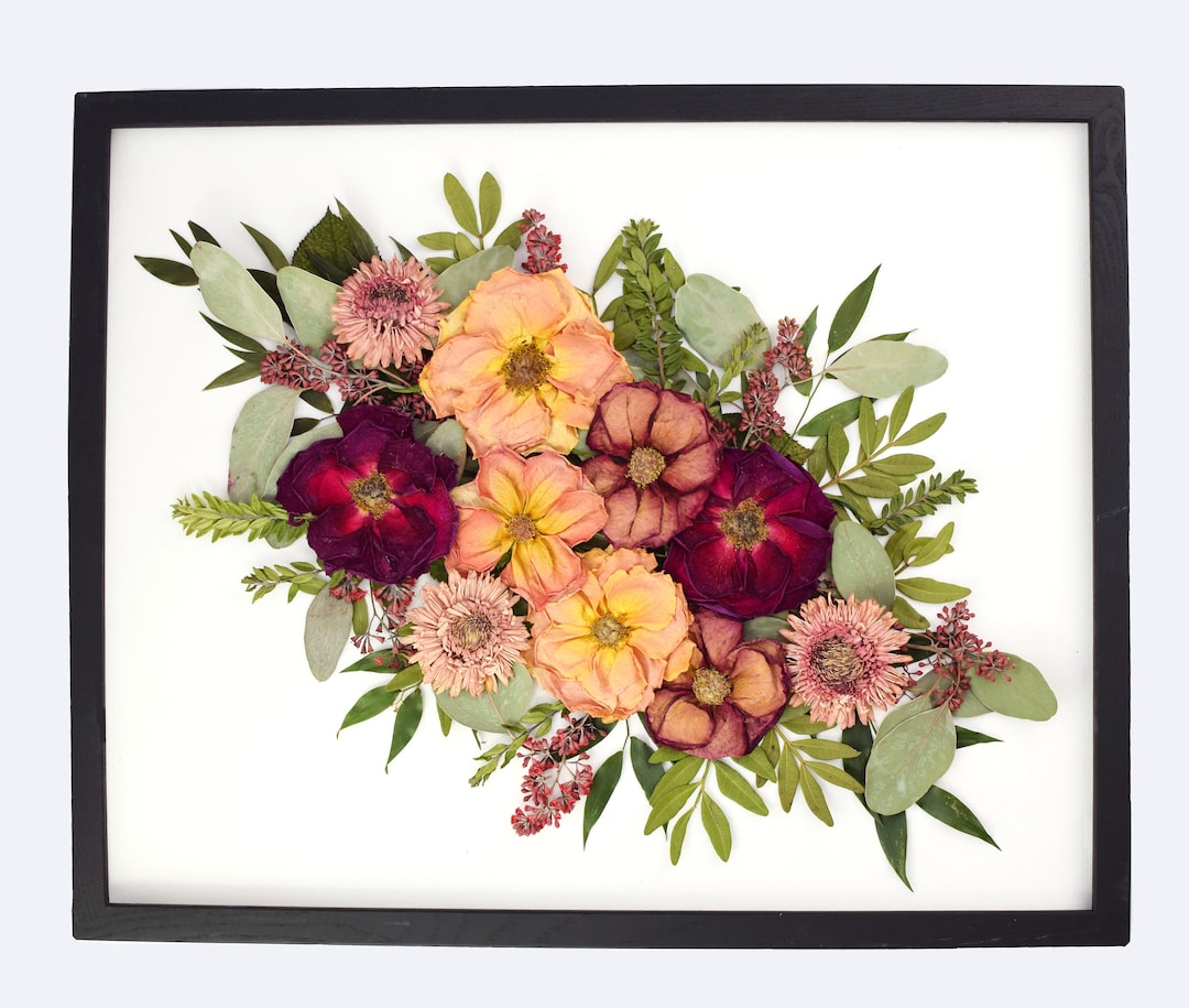 40x50 Diagonal, Wedding, Wedding Gifts, Preserving Bridal Bouquet ...