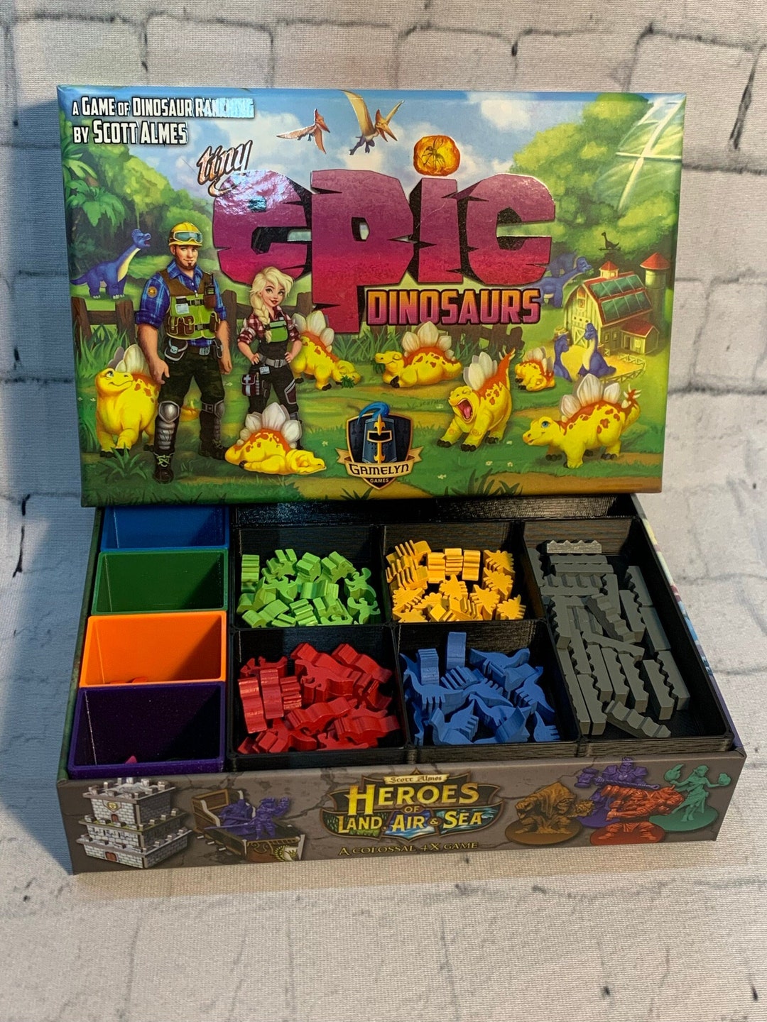 3D Printed Tiny Epic Dinosaurs Insert Board Games - Etsy