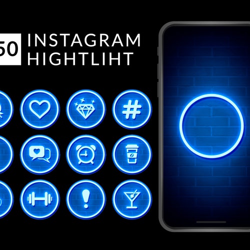 Navy Blue and Gold Instagram Story Highlight Icons Instagram | Etsy