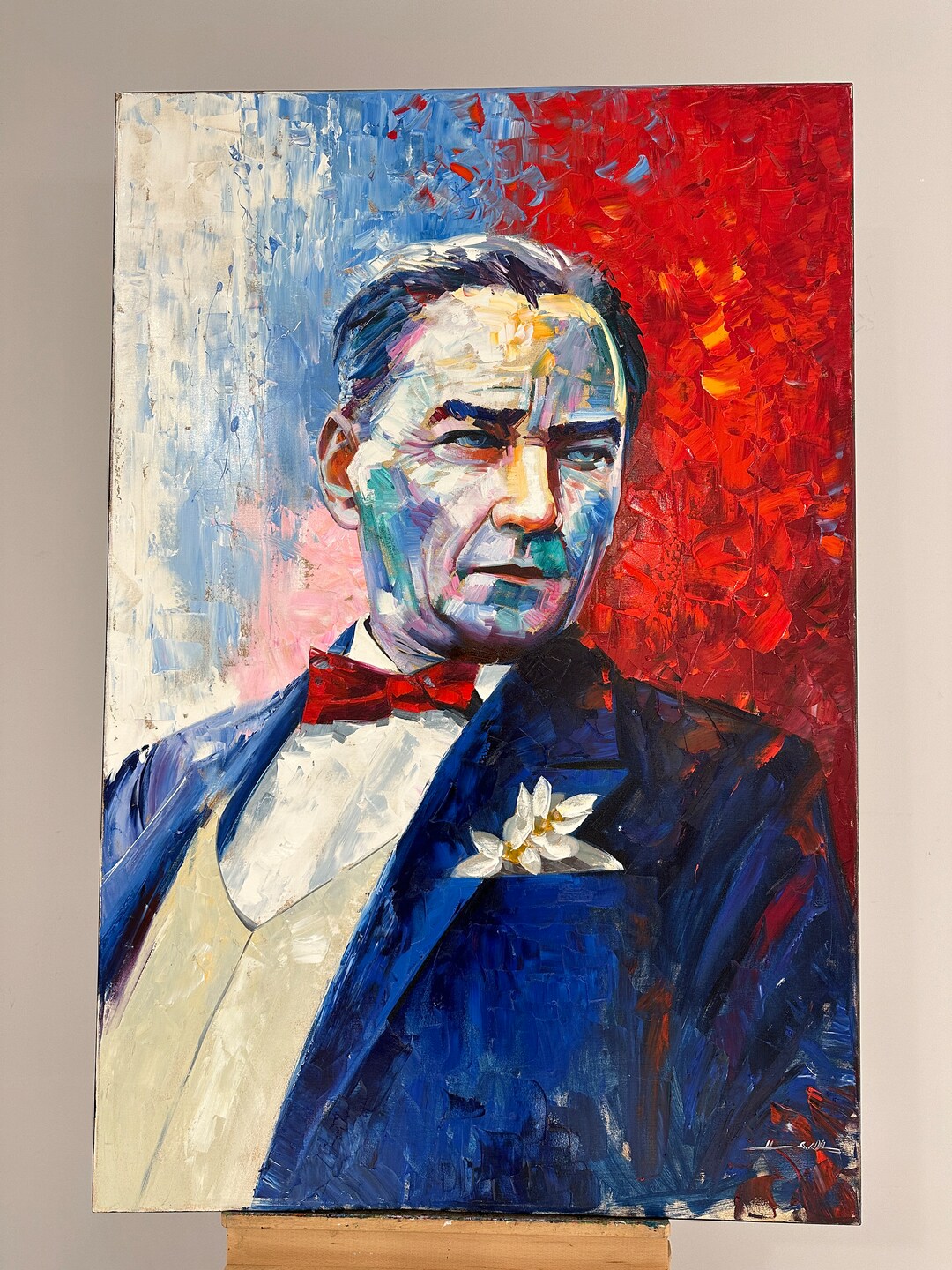 ATATURK Ataturk Oil Painting Ataturk Wall Art Mustafa Kemal Ataturk Oil ...