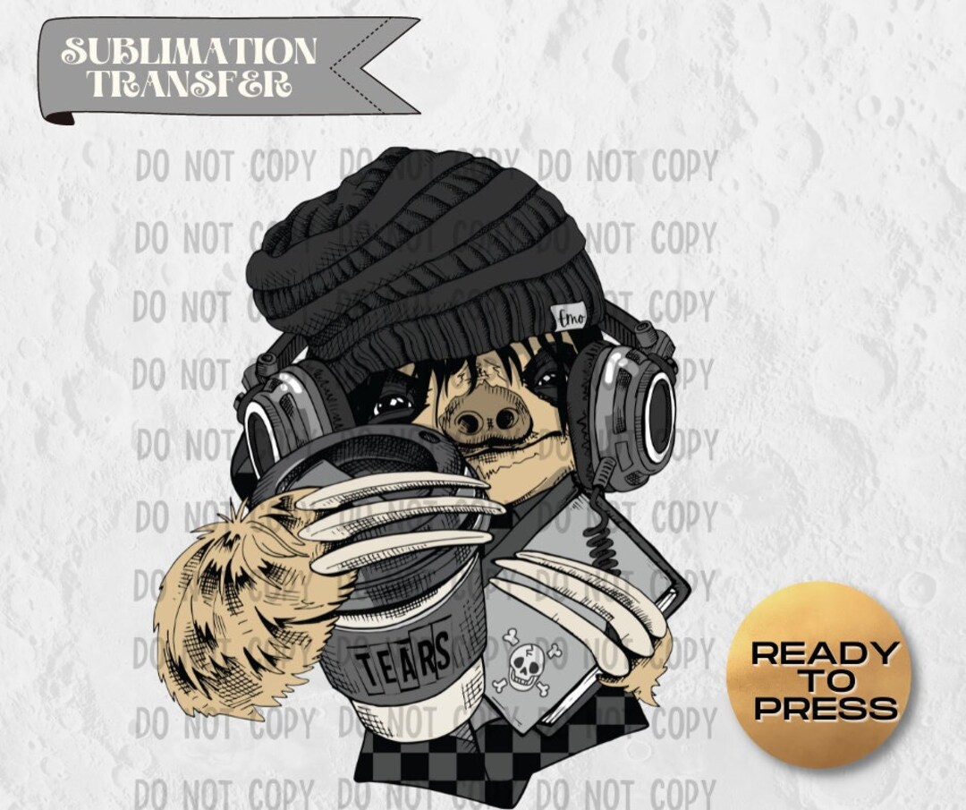 Sublimation Transfer, Emo Sloth - Etsy