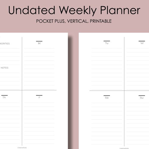 POCKET PLUS FILLABLE Categorized Monthly Trackers Fillable | Etsy