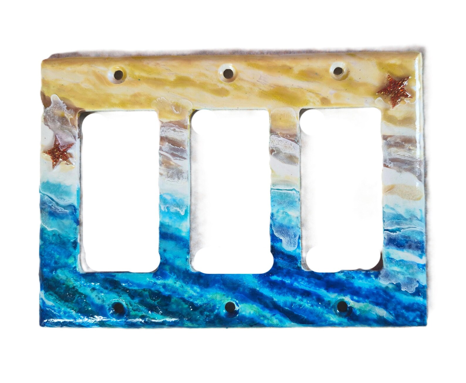 Beach Waves Nautical Style Switchplate: Textured Light Switch and ...