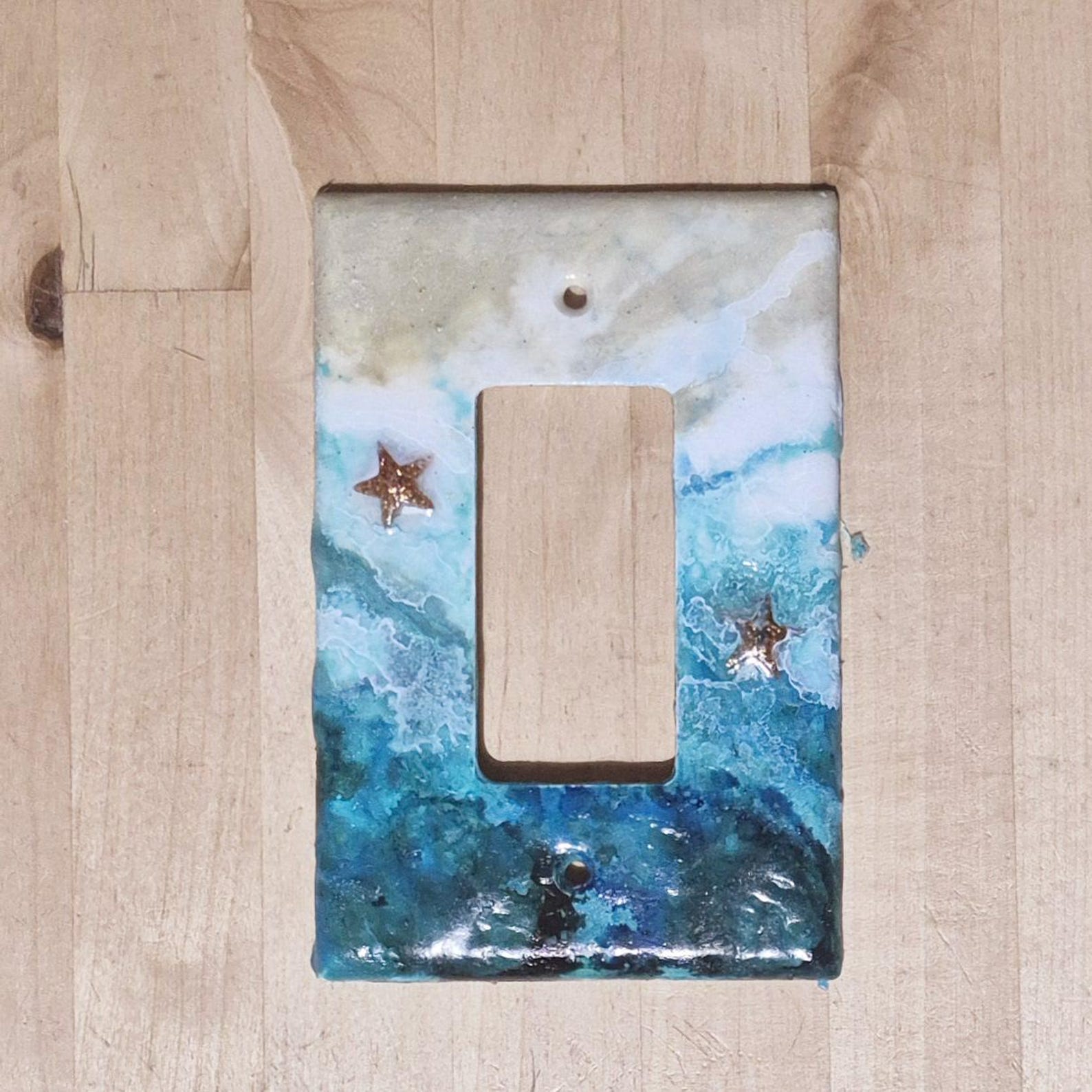 Beach Waves Nautical Style Switchplate: Textured Light Switch and ...