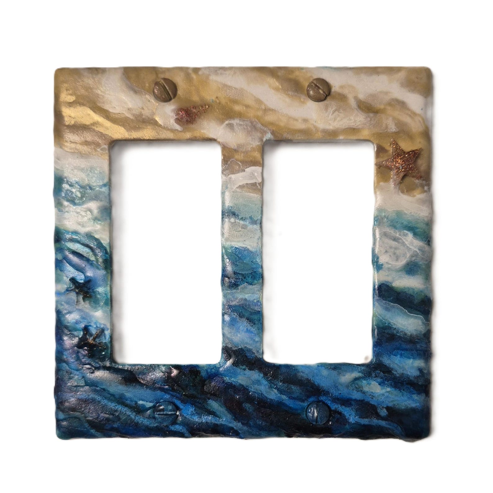 Beach Waves Nautical Style Switchplate: Textured Light Switch and ...