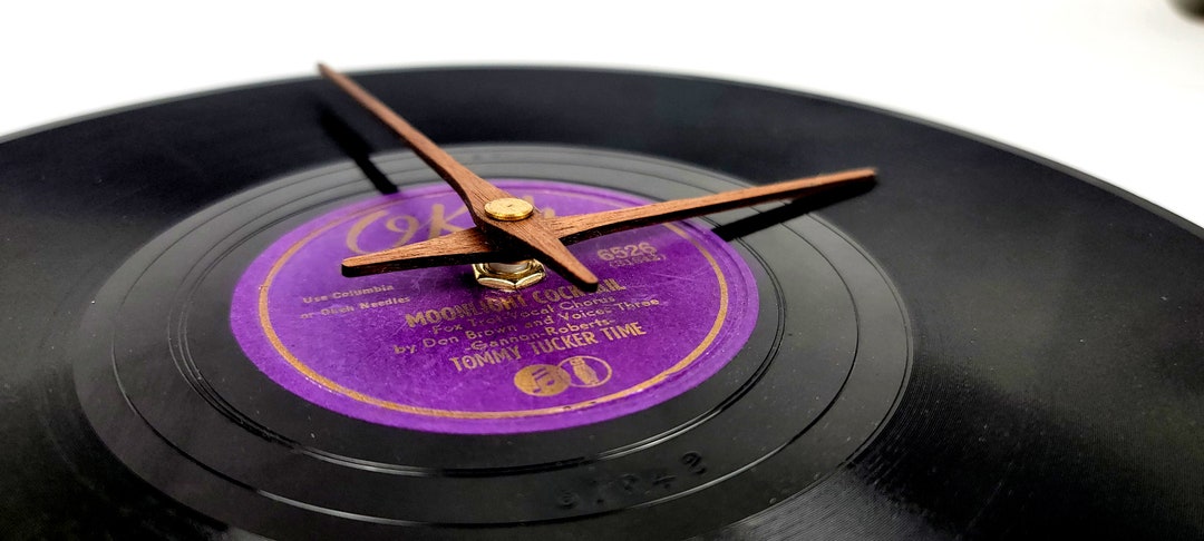Vintage 78 Vinyl Record/shellac Record Wall Clock With Wood - Etsy