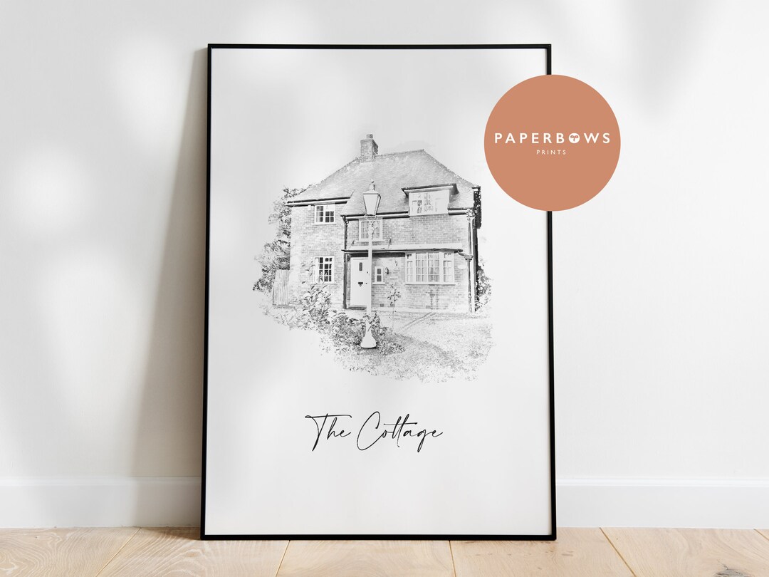 Personalised House Portrait Print: Custom Home Illustration - Etsy