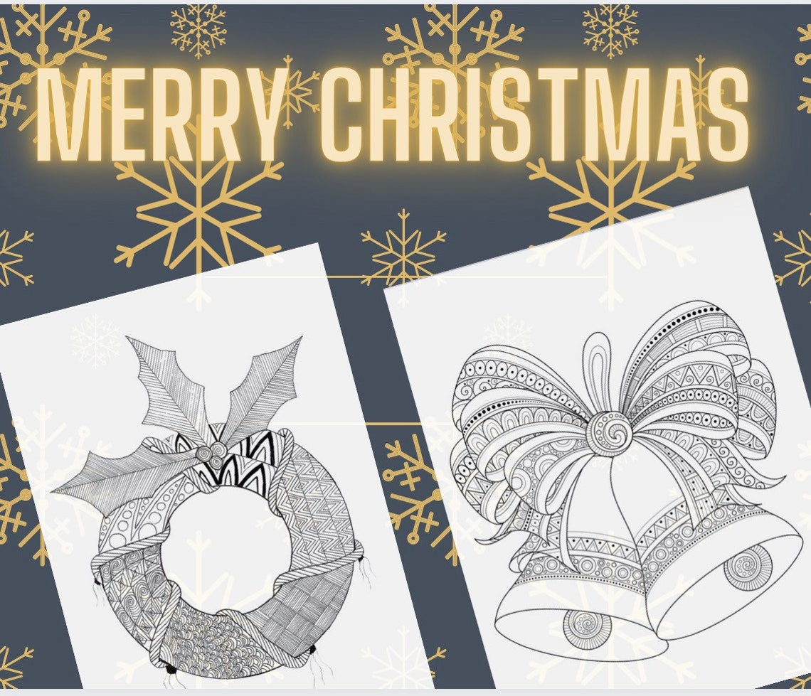 Christmas Coloring Sheet Packet - Etsy