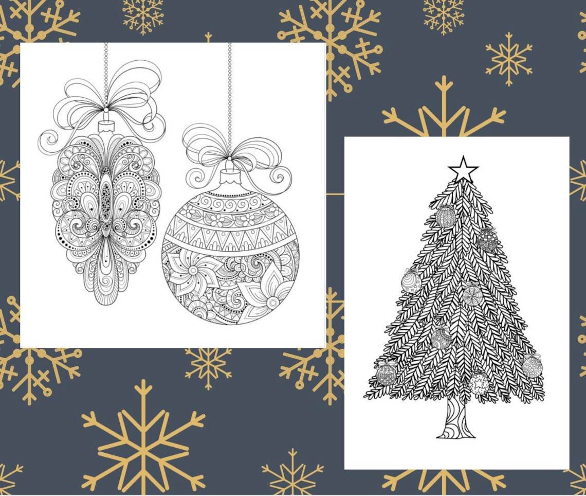 Christmas Coloring Sheet Packet - Etsy