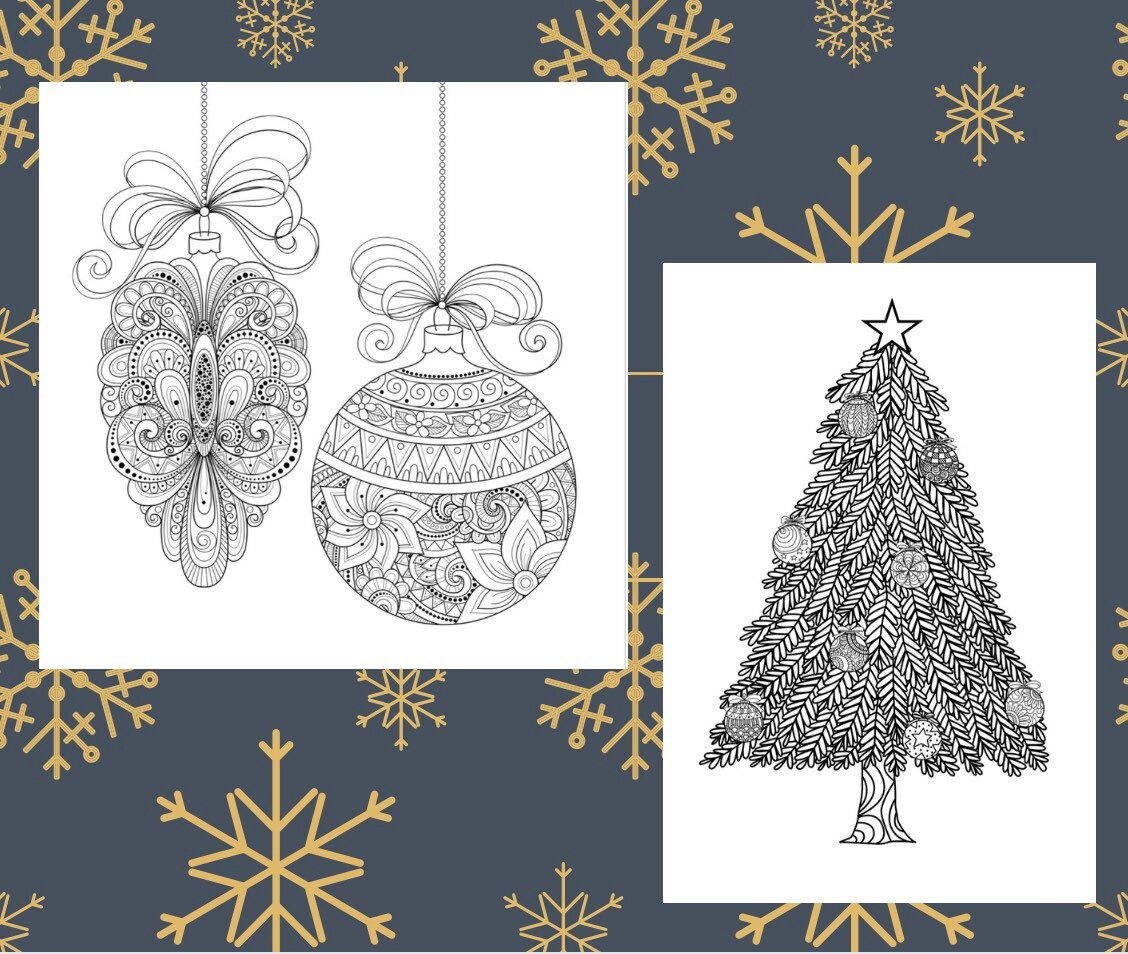 Christmas Coloring Sheet Packet - Etsy