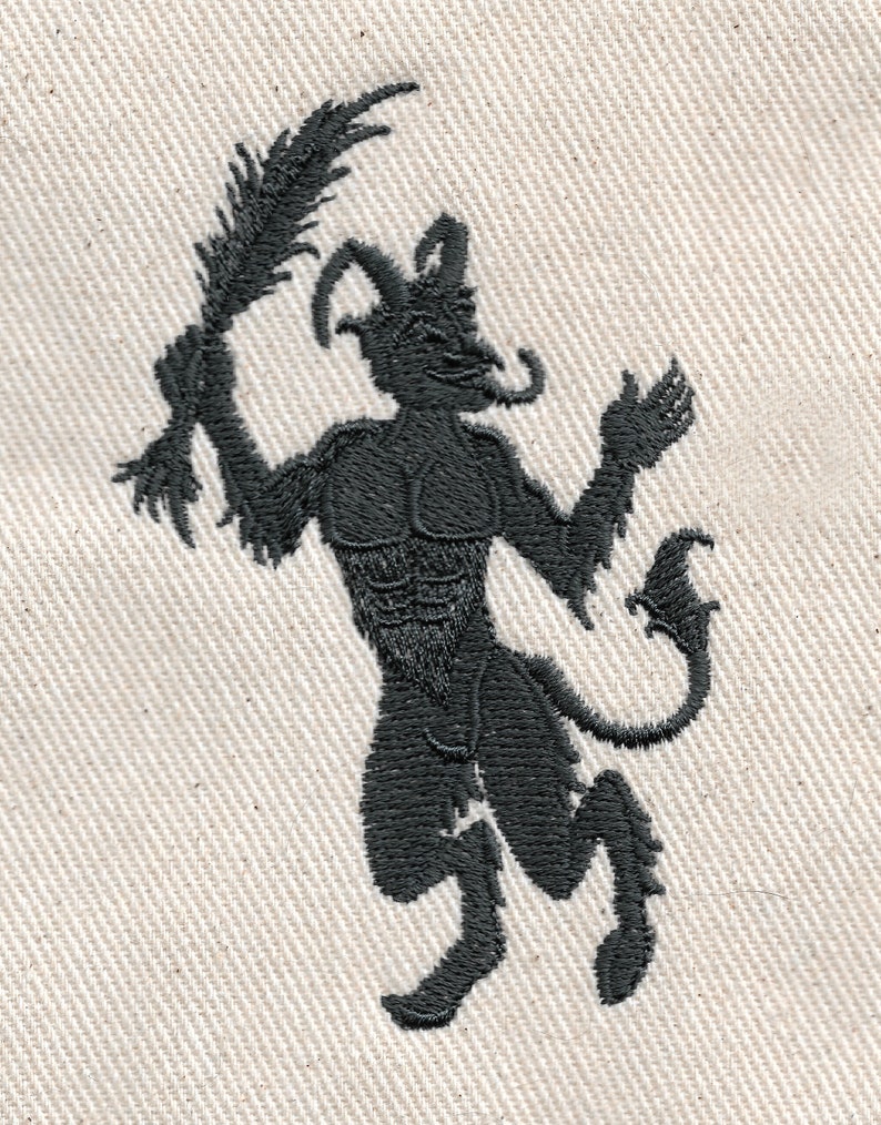 Krampus Silhouette Machine Embroidery Design Digital - Etsy