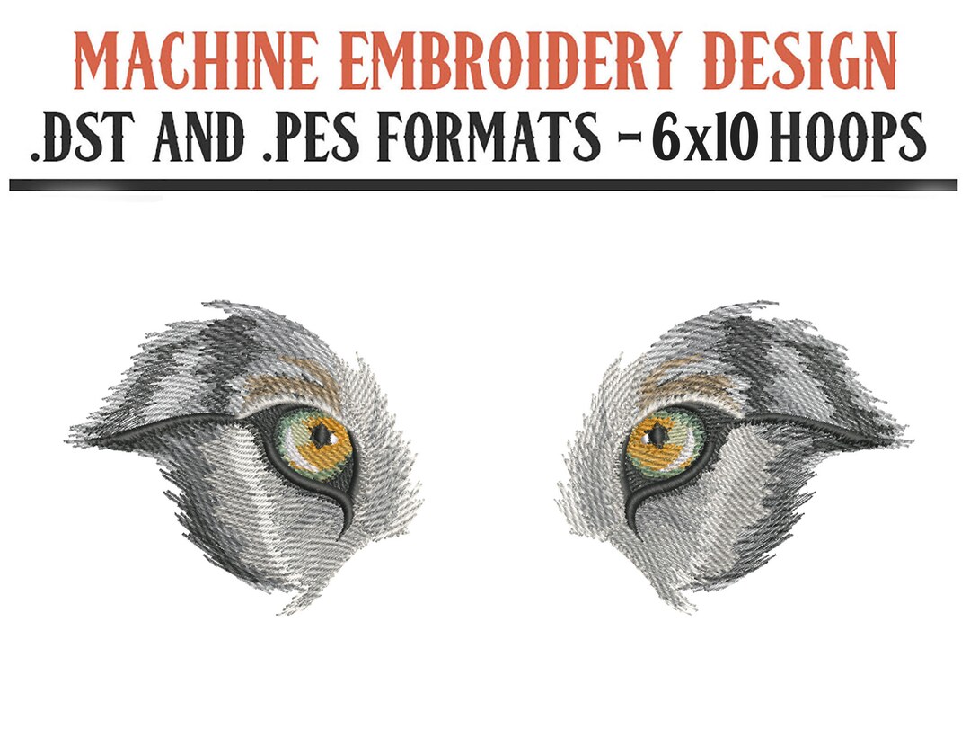 Wolf Eyes - Machine Embroidery Design - Digital Download - 6x10 Hoops ...