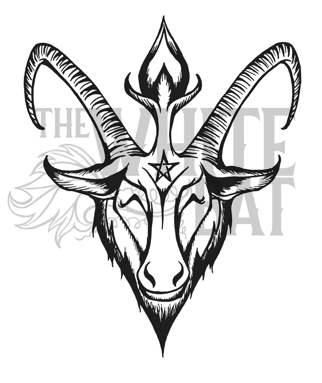 Happy Baphomet (one Color) - SVG File - Digital Download (for All ...
