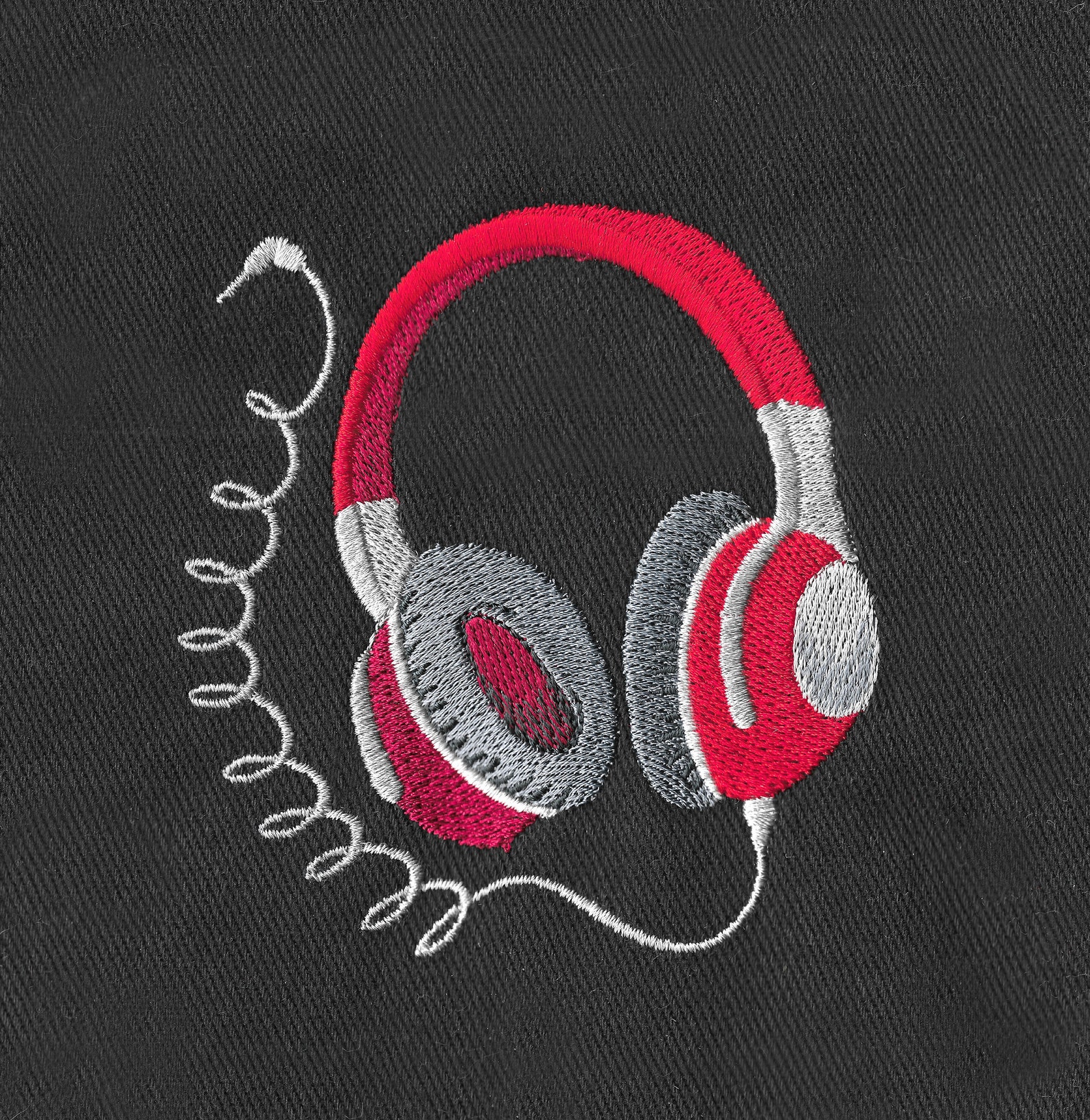 Headphones - Machine Embroidery Design - Digital Download - 4x4 Hoops ...