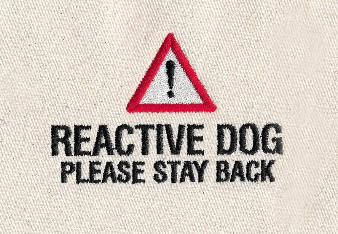 Reactive Dog Sign Machine Embroidery Design Digital - Etsy