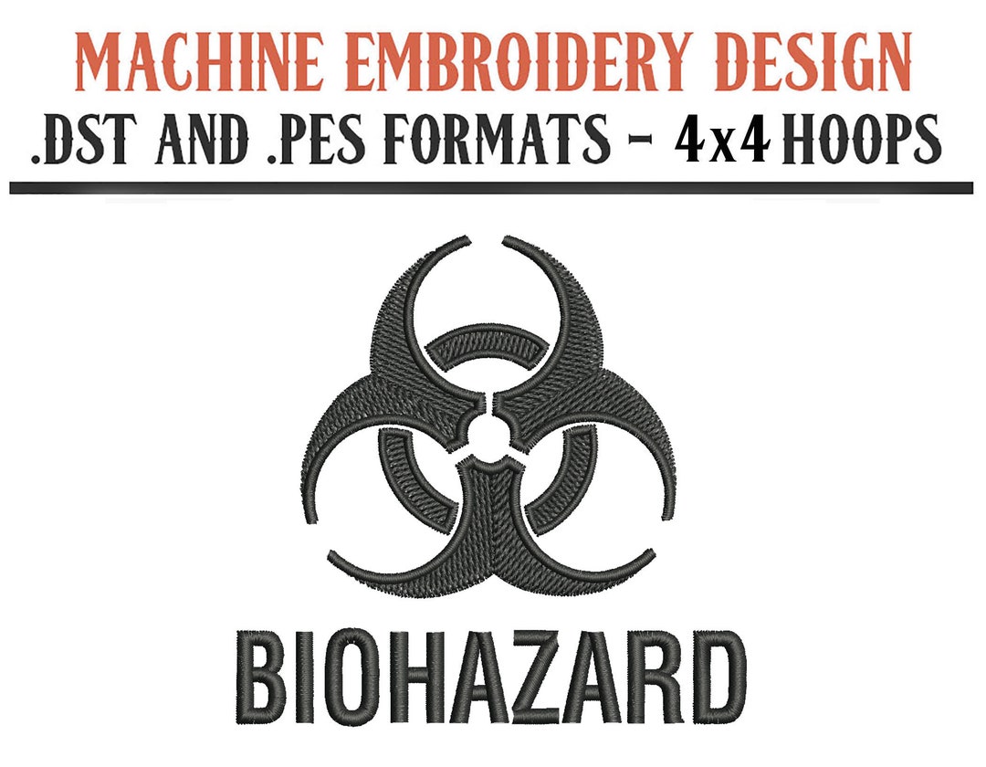 Biohazard Sign - Machine Embroidery Design - Digital Download - 4x4 ...