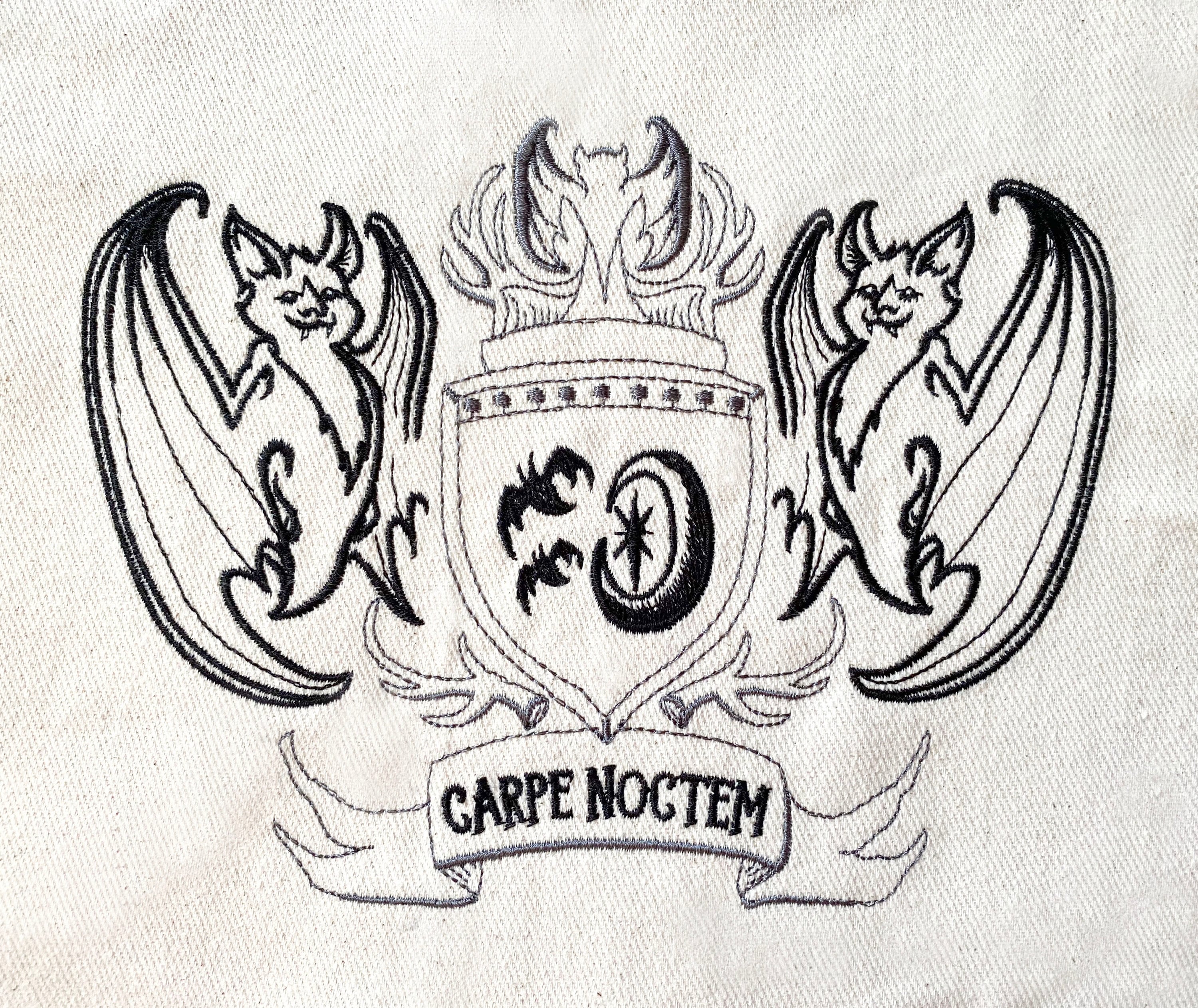 Dark Heraldry Vampire Bats Machine Embroidery Design - Etsy UK