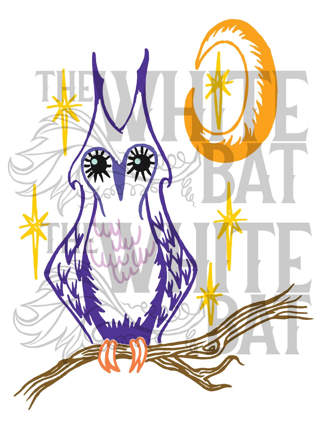 Retro Owl and Moon (multi-color) - SVG File - Digital Download (for All ...