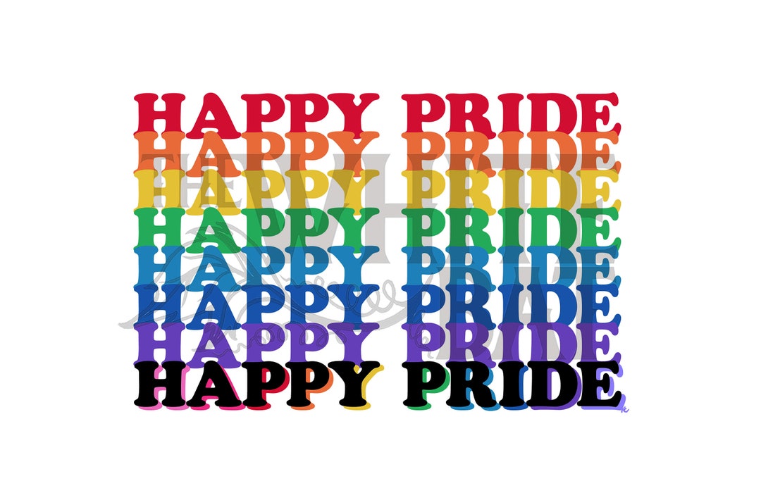Happy Pride - Pride Flag - Digital Art (downloadable Image File - 800 ...