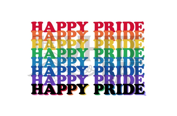 Happy Pride Pride Flag Digital Art downloadable Image - Etsy