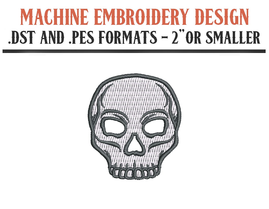Itsy Bitsy Classic Skull - Machine Embroidery Design - Digital Download ...