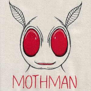 Mothman - Machine Embroidery Design - Digital Download - 6x10 Hoops ...