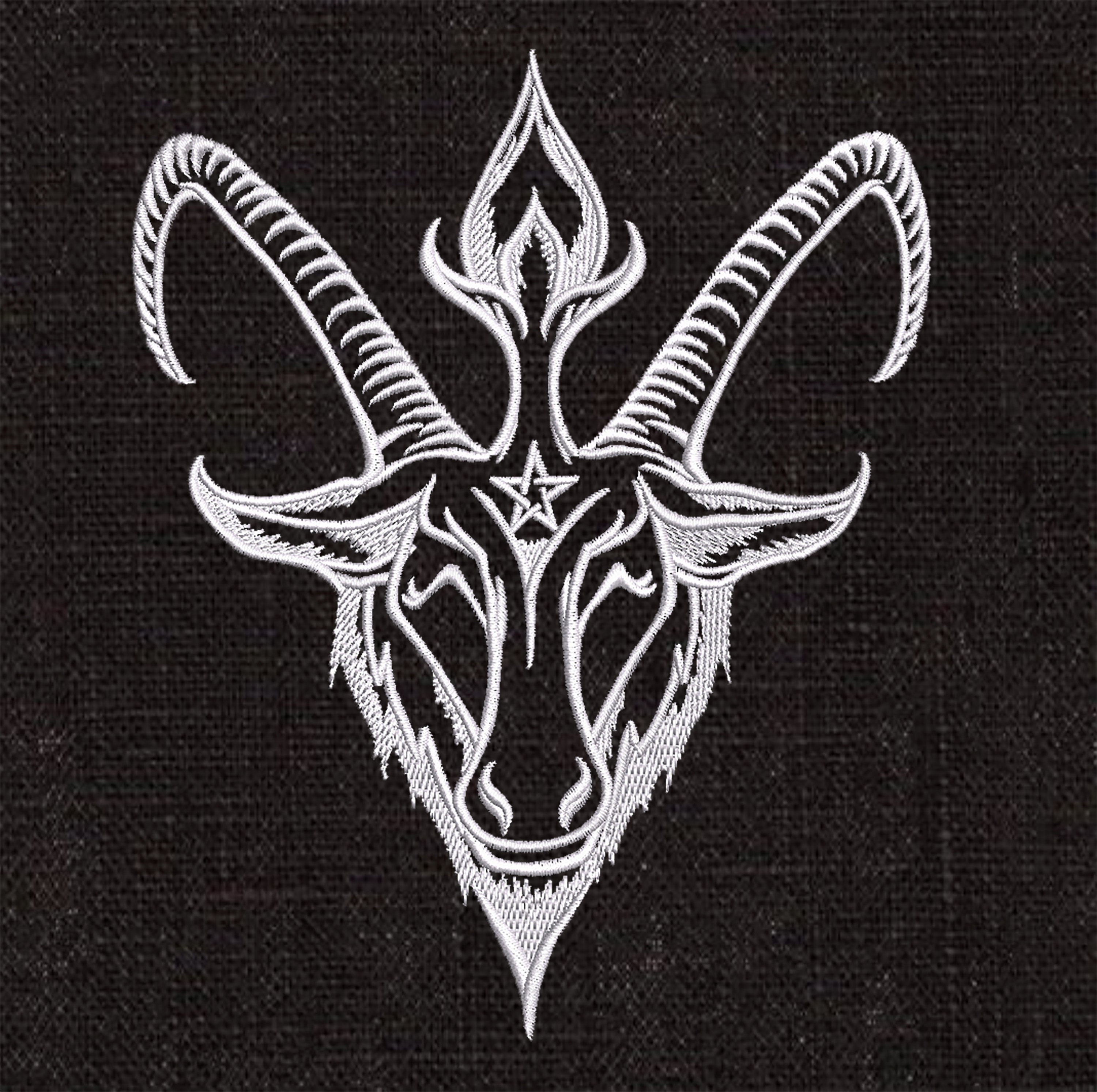 Happy Baphomet One Color Machine Embroidery Design | Etsy
