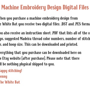 Alien Machine Embroidery Design Digital Download 5x7 Hoops DST and PES ...