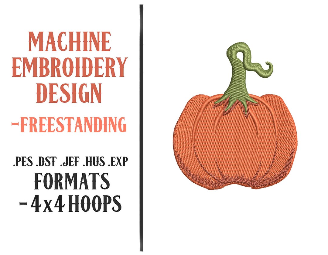 Freestanding Pumpkin Charm - Machine Embroidery Design - Digital ...