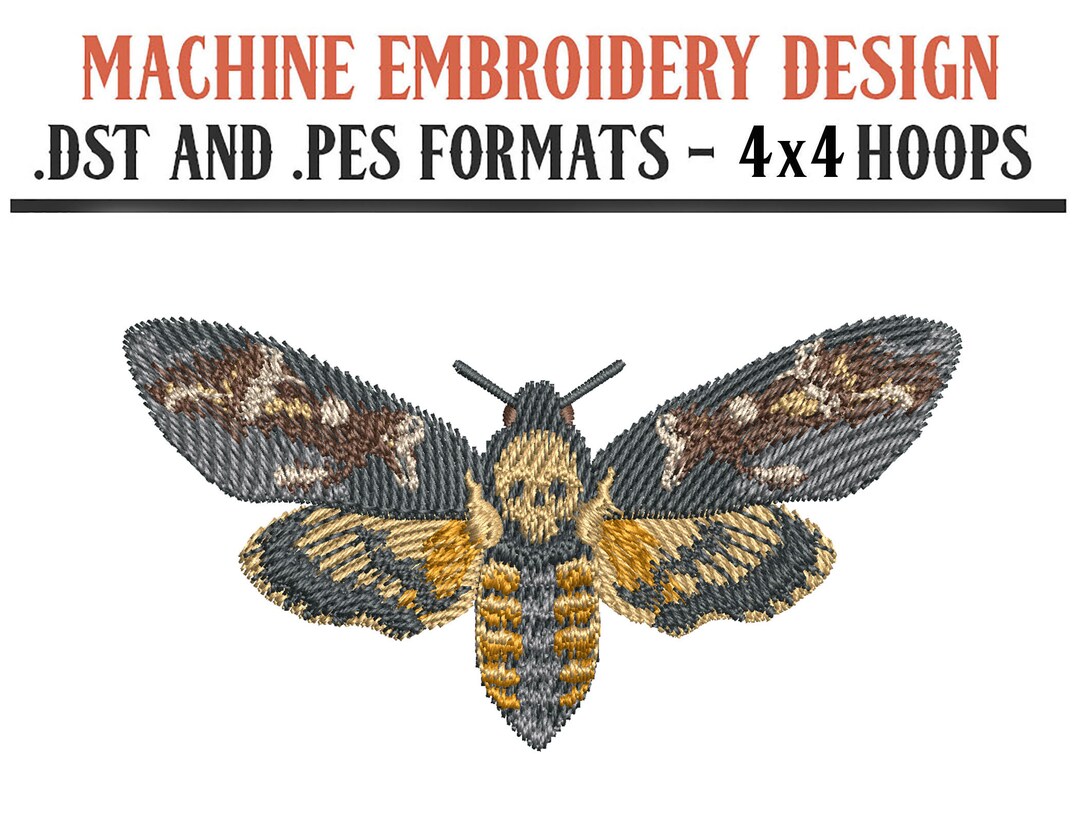 Death's-head Hawkmoth - Machine Embroidery Design - Digital Download ...