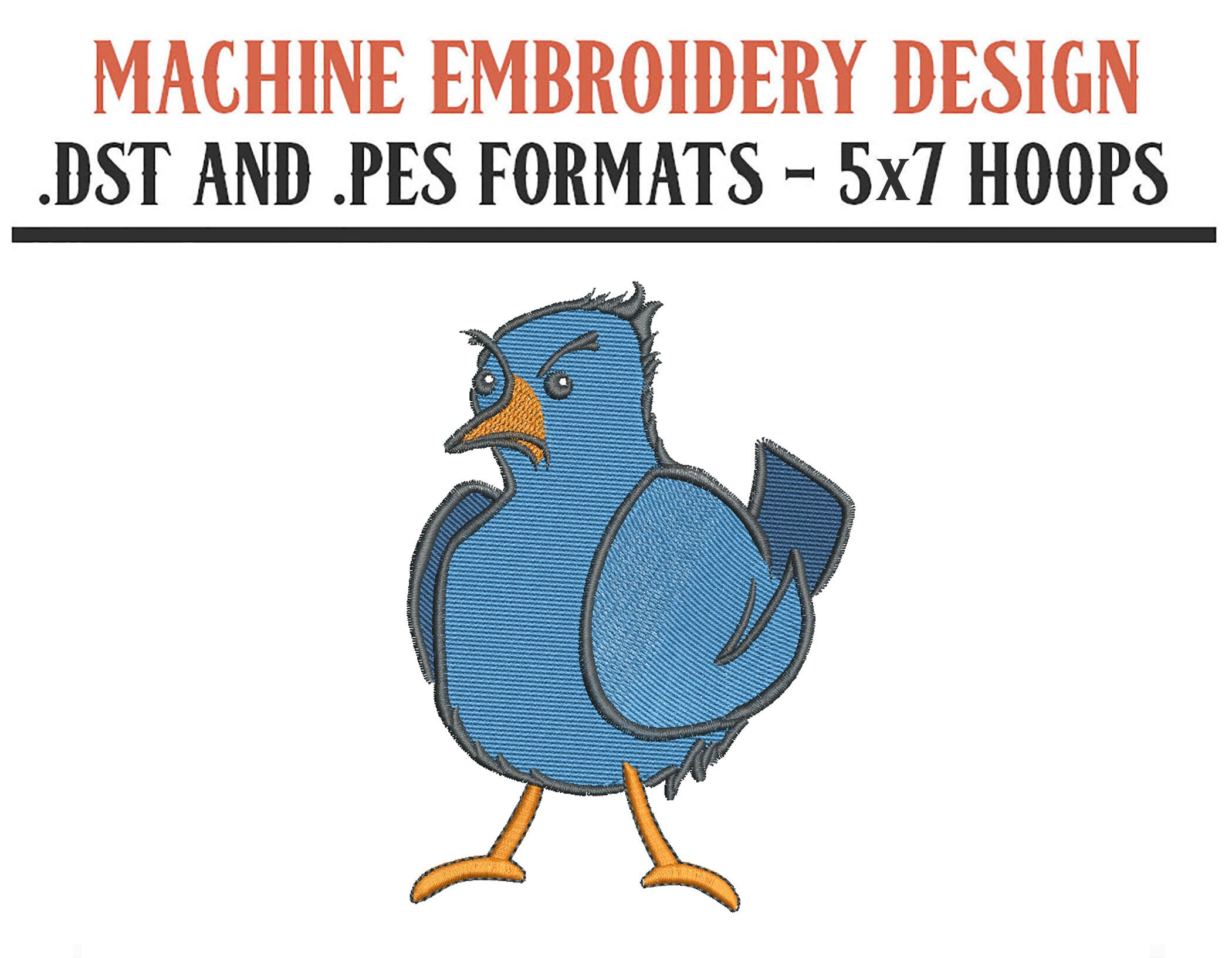 Bird With Attitude - Machine Embroidery Design - Digital Download - 5x7 ...
