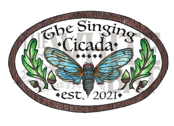 The Singing Cicada Vintage Sign Digital Art downloadable | Etsy