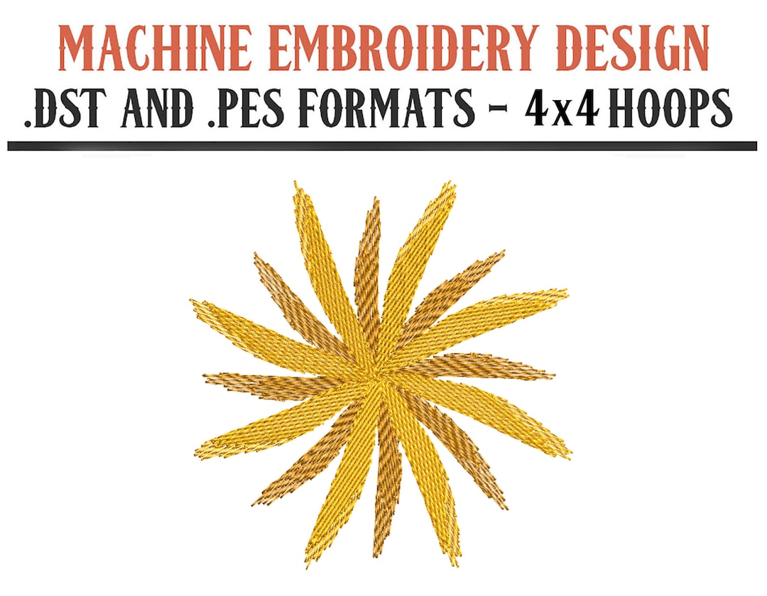 Starburst - Machine Embroidery Design - Digital Download - 4x4 Hoops ...