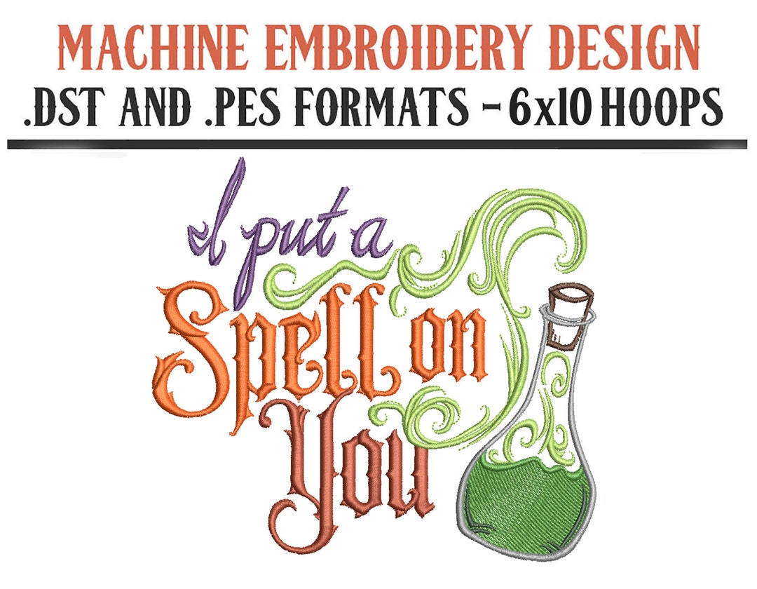I Put A Spell on You - Machine Embroidery Design - Digital Download ...
