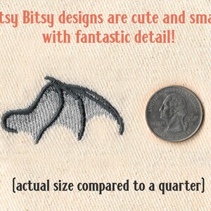 Itsy Bitsy Bat Wing - Machine Embroidery Design - Digital Download - 2 ...