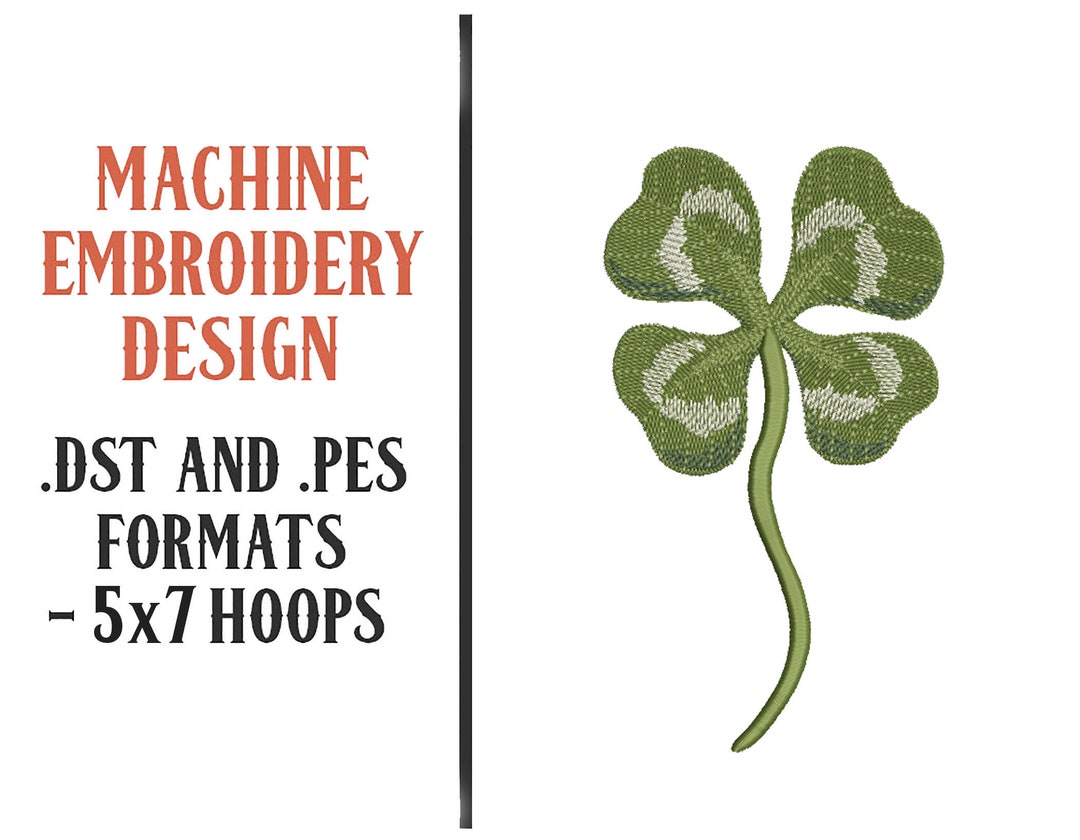 Four Leaf Clover - Machine Embroidery Design - Digital Download - 5x7 ...