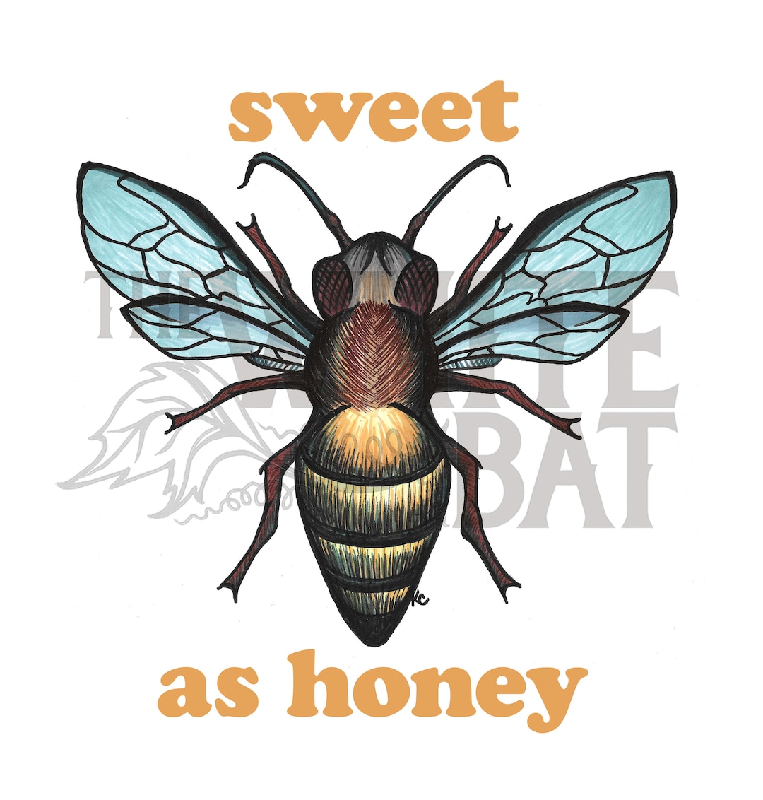 Honey Bee - Sweet as Honey - Digital Art (downloadable Image File - 800 ...