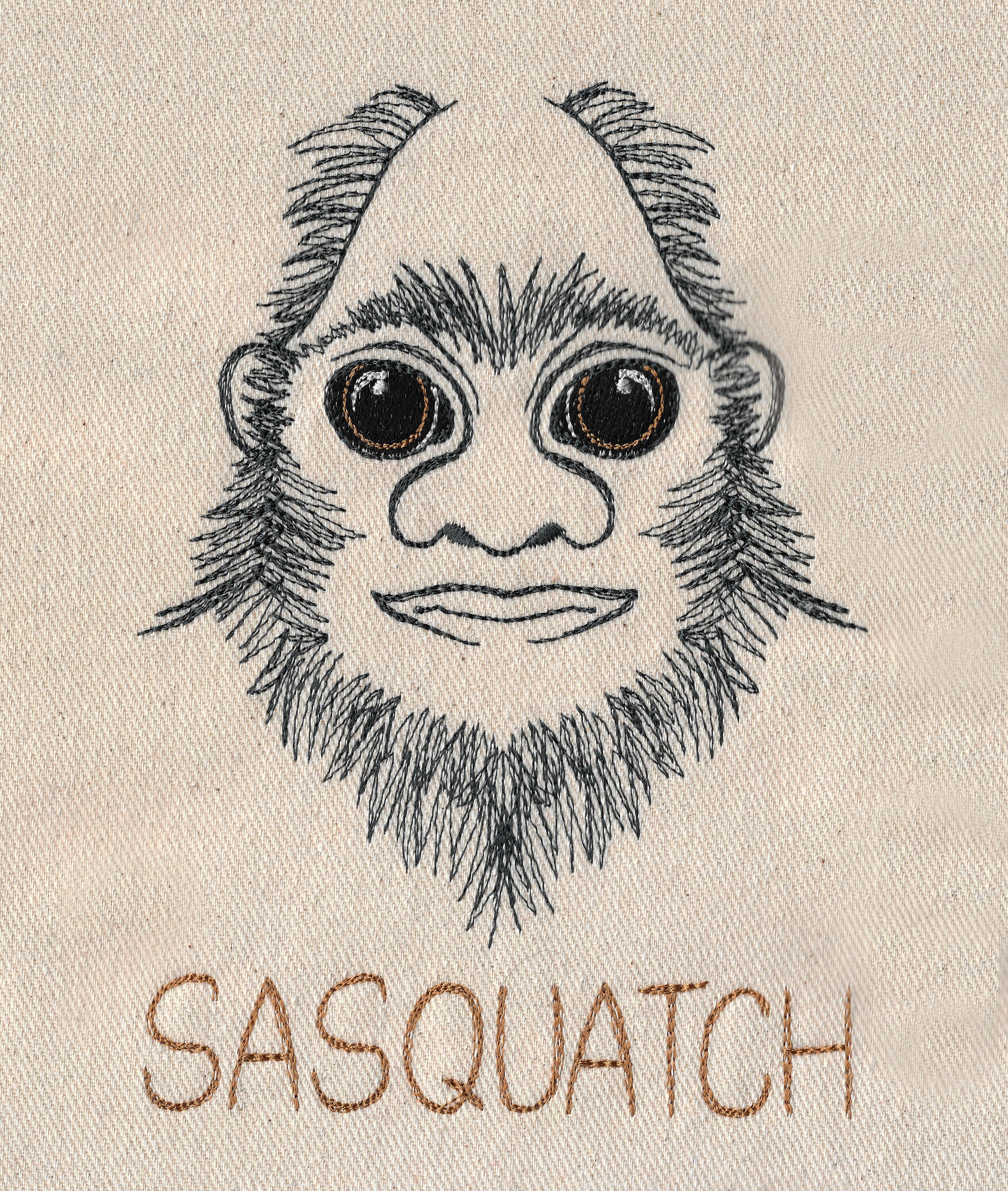 Sasquatch - Machine Embroidery Design - Digital Download - 5x7 Hoops ...