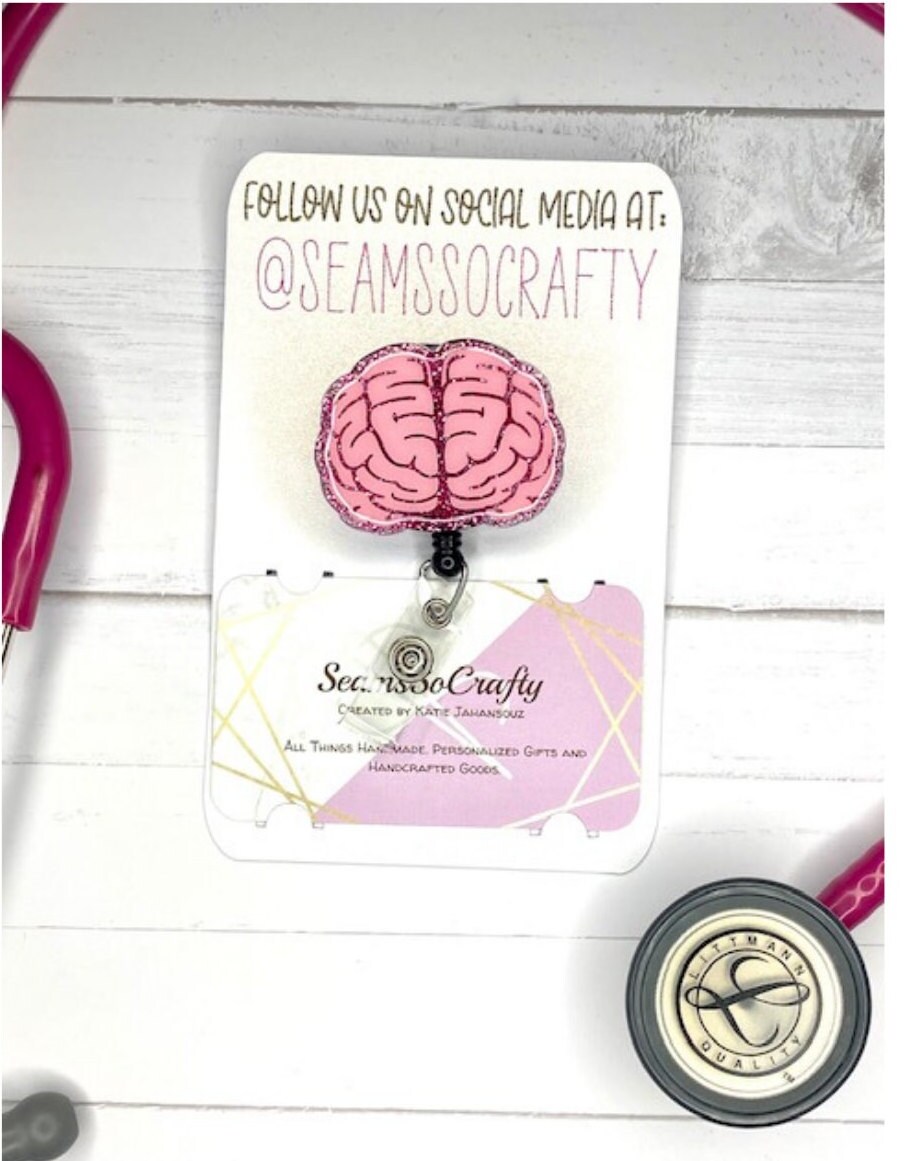 Anatomy Badge Reels Work Badges Custom Badge Reel Brain - Etsy